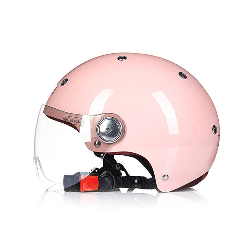 Полуоткрытый шлем унисекс BEON CCC ABS с одним визором bright pink, S EU