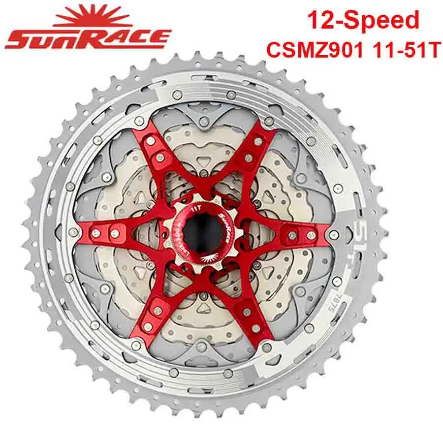 SunRace CSMZ901 кассета для горного велосипеда 12 скоростей 51T MZ901 11-51T Silver