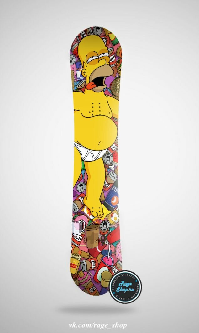 Наклейка на сноуборд полноразмерная водостойкая с ламинацией