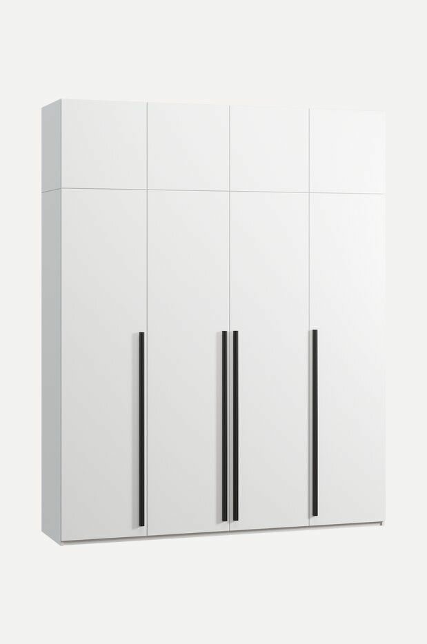 Распашной шкаф для одежды Divan.ru Кимбол-4.1-200-250 Белый, 250х50х200 см, белый, 4 двери