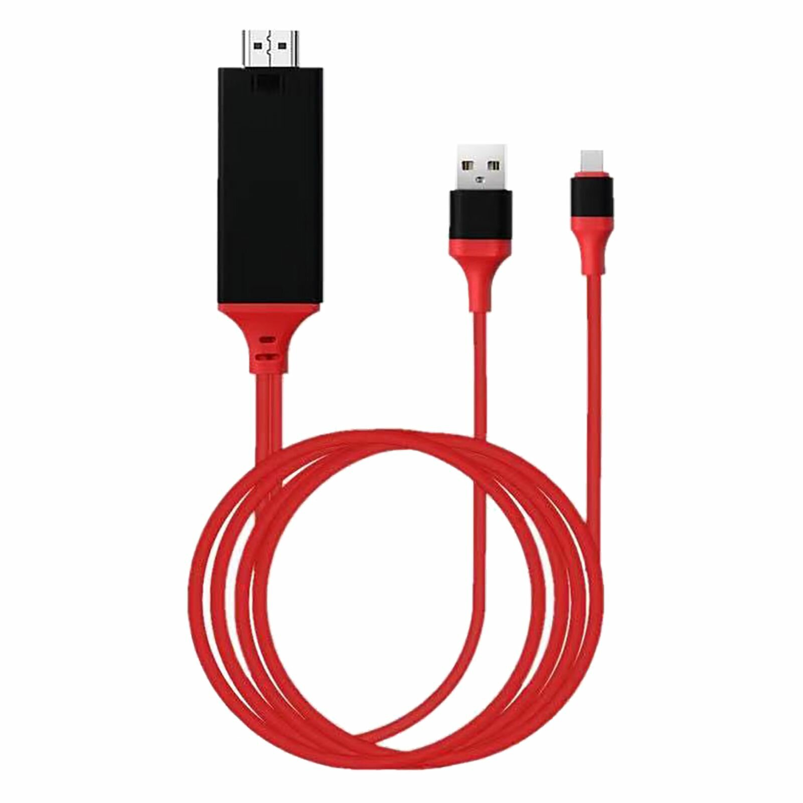 Type-C HDMI кабель-адаптер, ПВХ, медь, красный