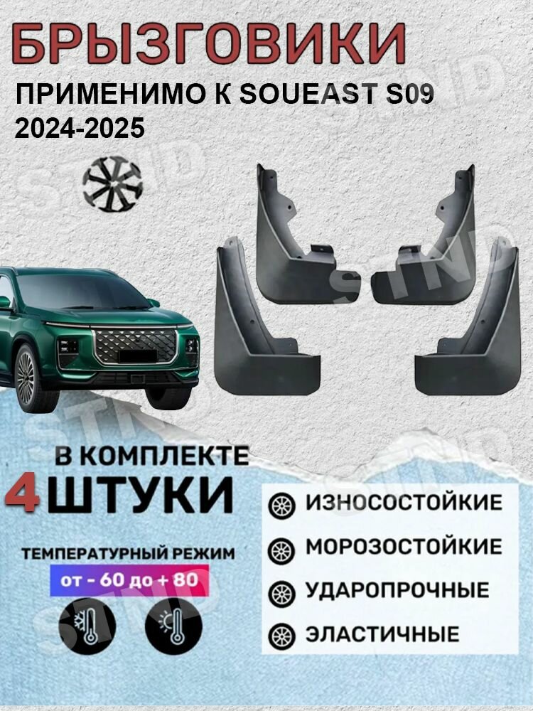STND Крыло автомобильное, арт. брызговик Применимо к Soueast S09, 2024- 2025
