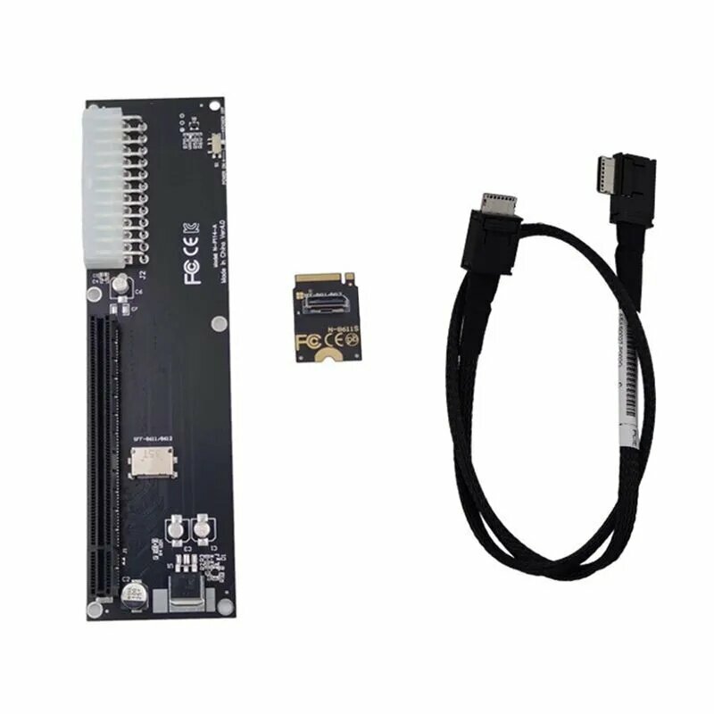 PCI-E 3.0 M-Key M.2 К Oculink SFF-8612 SFF-8611 Адаптер Черного Цвета Для Хоста WIN Max2