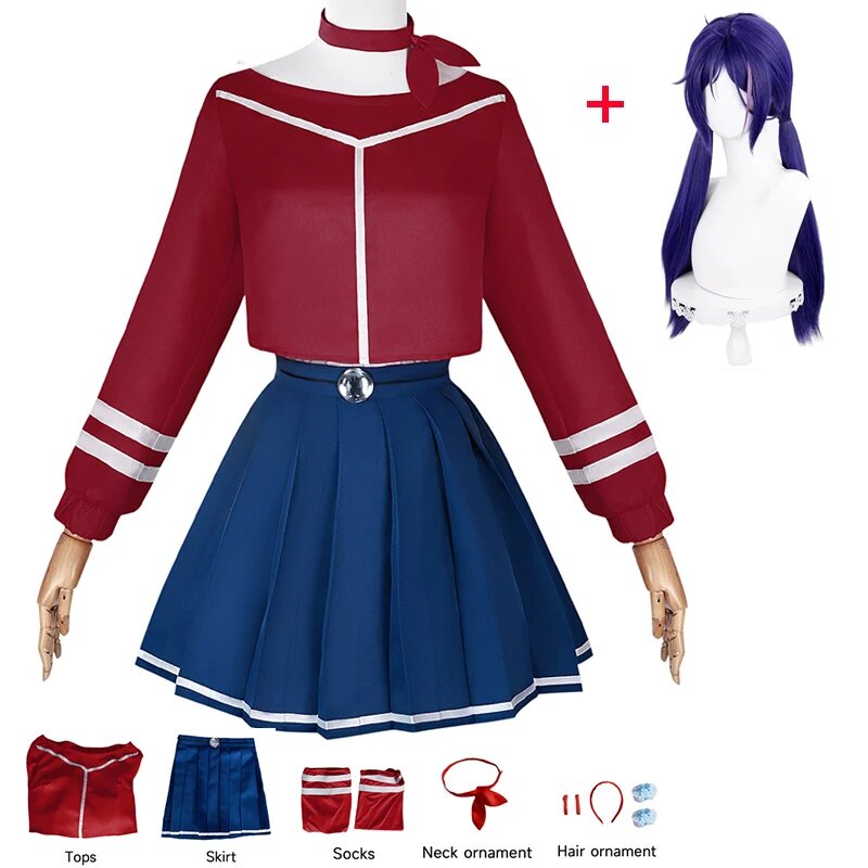 MiSide Косплей костюм Мита L, Costume Wig