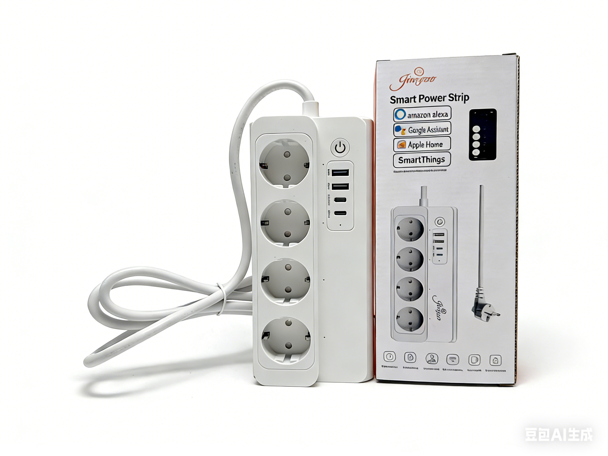 Розетная панель умная ZigBee с портами зарядки Type-C, совместима с Alexa, Google Assistant и Home Assistant