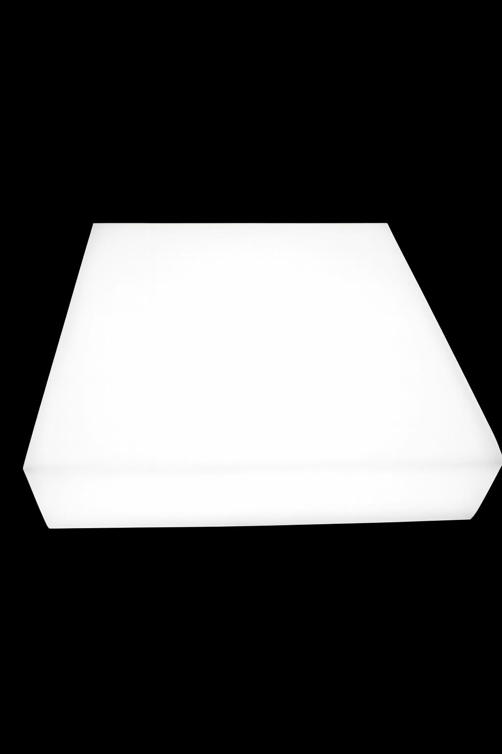 Светящаяся тротуарная плитка White холодная LED 12В для уличного и ландшафтного освещения 20*20 см