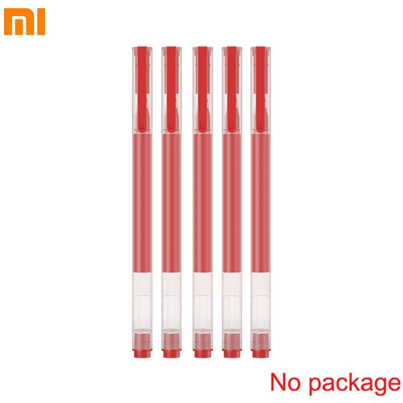 Гелевые ручки Xiaomi Mijia 10 шт, черные и синие 5 Red pens