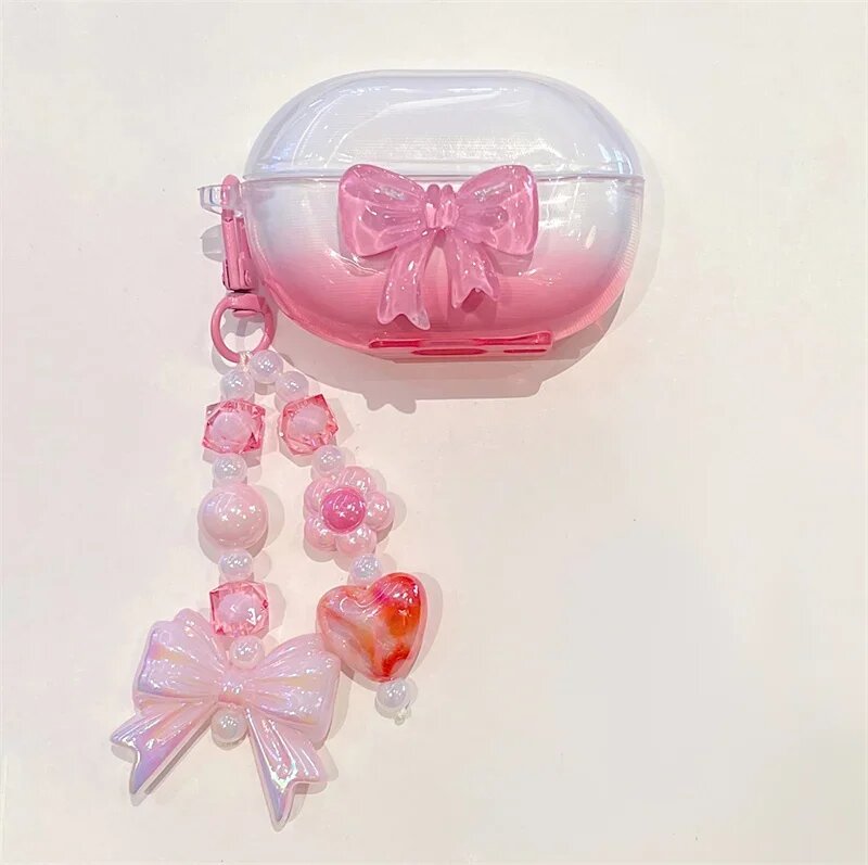 Прозрачный чехол для Huawei Freebuds Pro 4 PRAYSONG Freebuds Pro 2, Bow Tie-PK