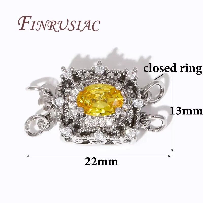Замки для браслетов FINRUSIAC позолоченные 2 piece, Rhodium Plated