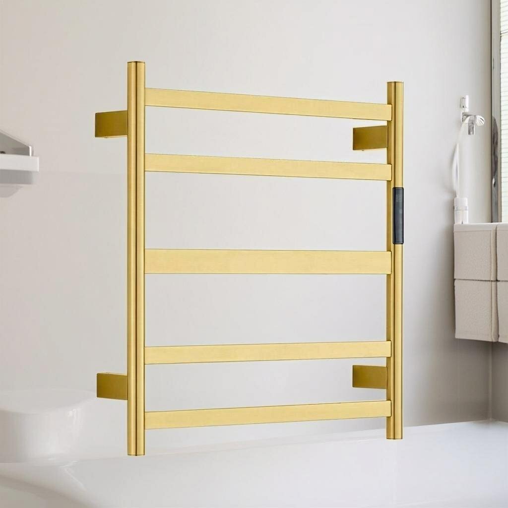 Полотенцесушитель электрический Raglo R350.01.03 настенный сенсорный с терморегулятором , сатин золотой