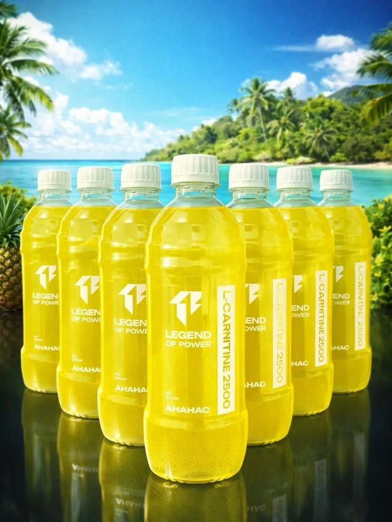 Legend of Power, L-Carnitine 2500 Ананас, 8 шт, без сахара 500 мл Л Карнитин жидкий,