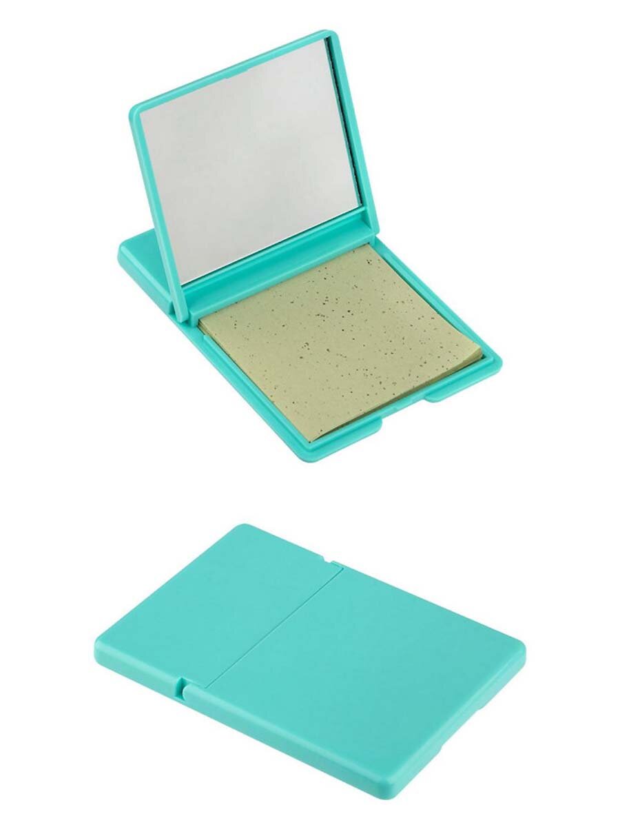 Салфетки матирующие КНР 50 шт, пластиковый кейс, с зеркалом (107322)