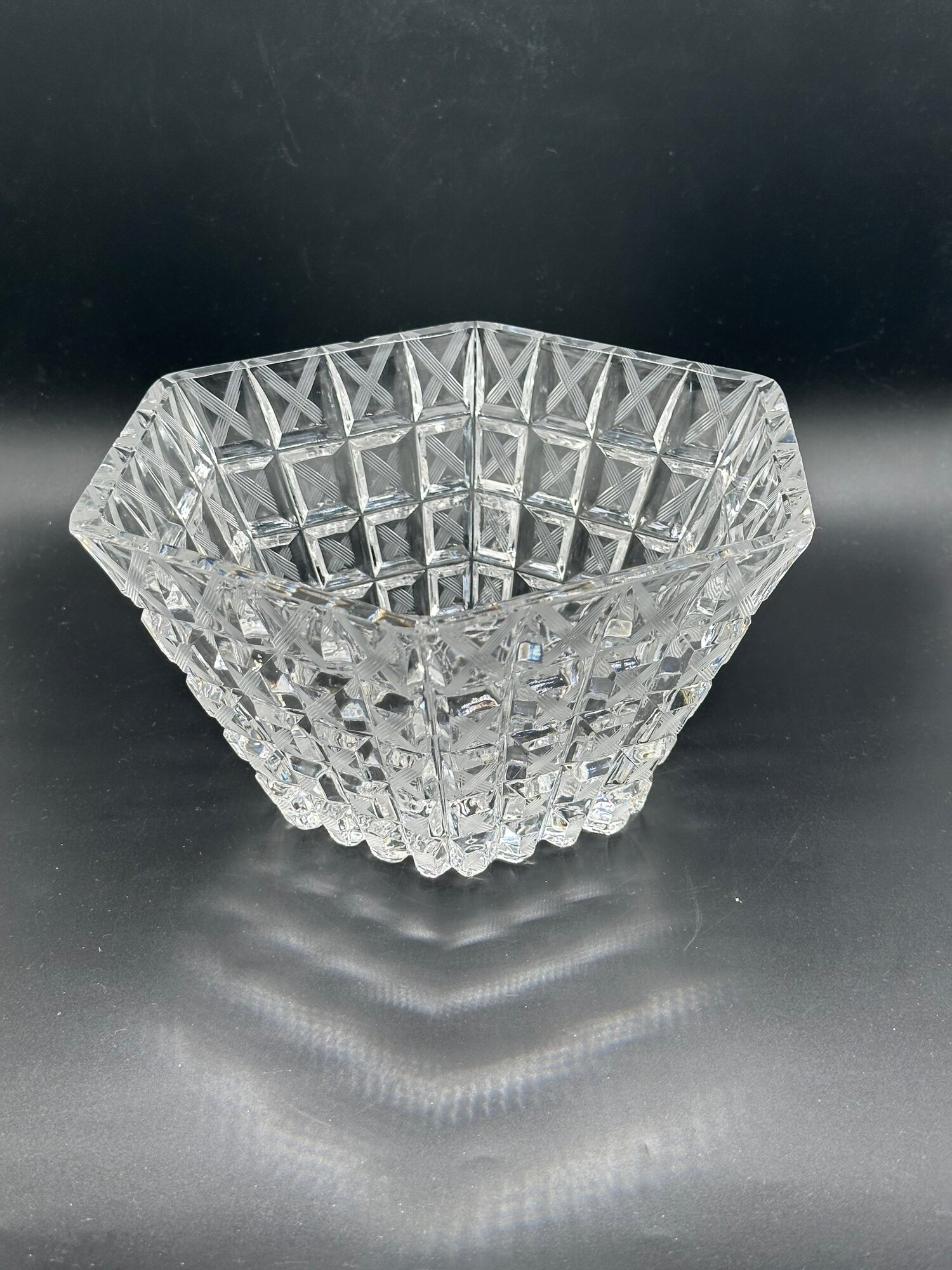 Хрустальная Конфетница ссср 1970 годы винтажная стильная