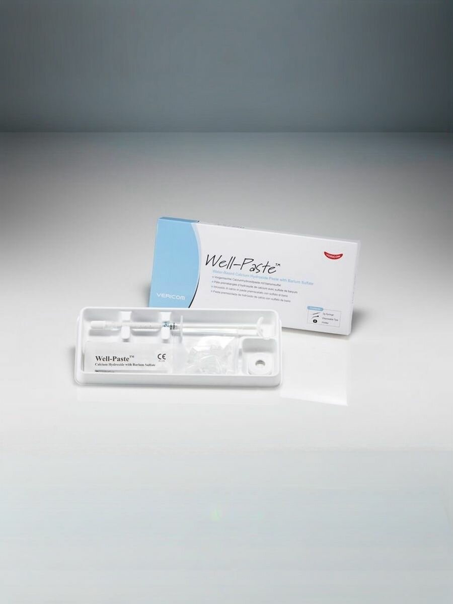 Well-Paste - материал для временного пломбирования каналов (Гидроксид кальция с сульфатом бария, 1 шприц 2 г)