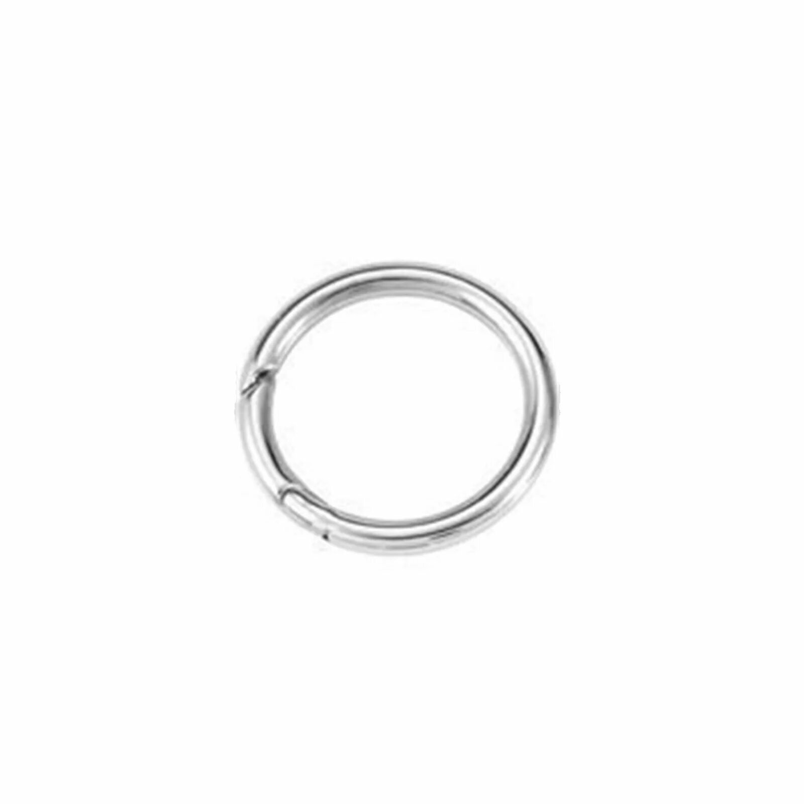 Кольцо-карабин из нержавеющей стали, серебристый, 12x2.5mm
