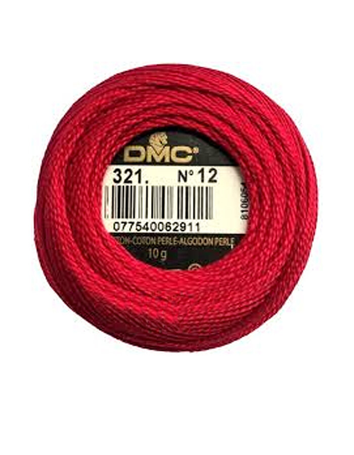 Нитки для вышивания DMC Pearl Cotton (1 шт, №12, 10 г. / 120 м.), цвет: 321