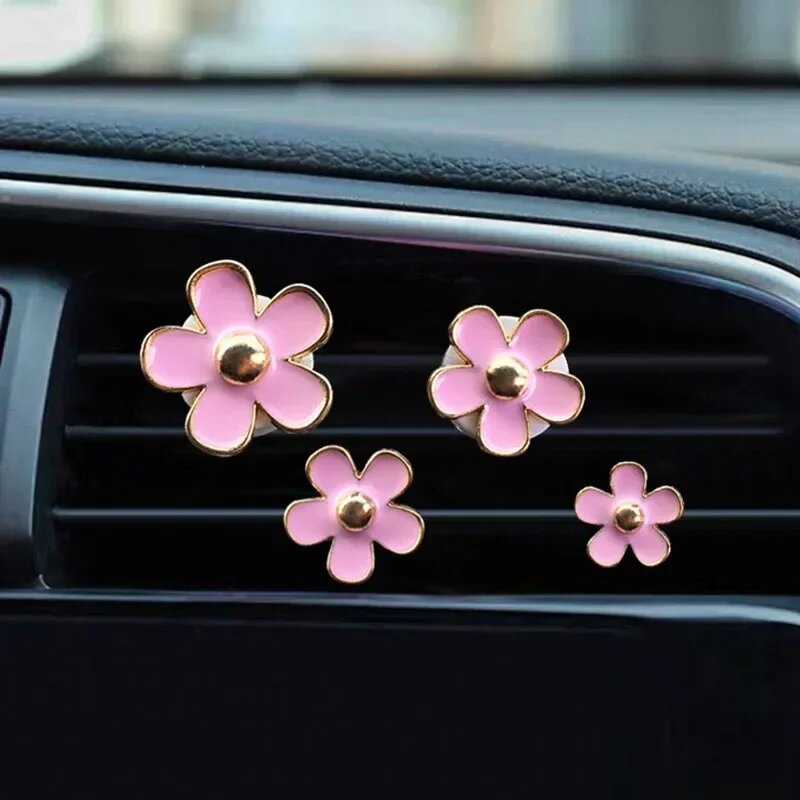 Освежитель в авто Цветок Pink-4PCS