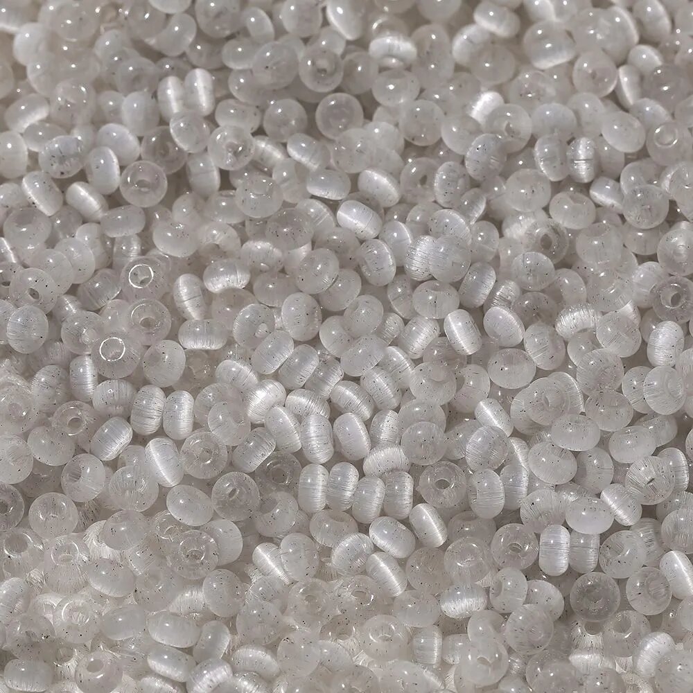 Кошачий Глаз стеклянные бусины 2.5x4MM, 100шт, цвет серый