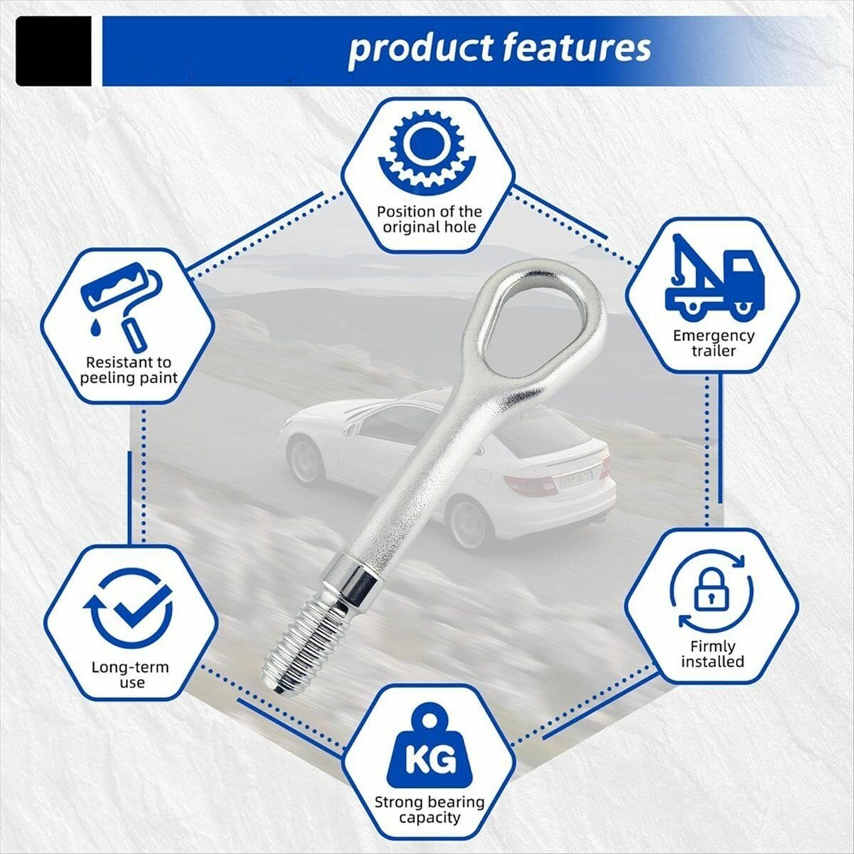 Буксировочный крюк A2206280135 для CE S-класса W169 W203 W210 W211 W220 W245 C209 A209 R170 Аксессуары