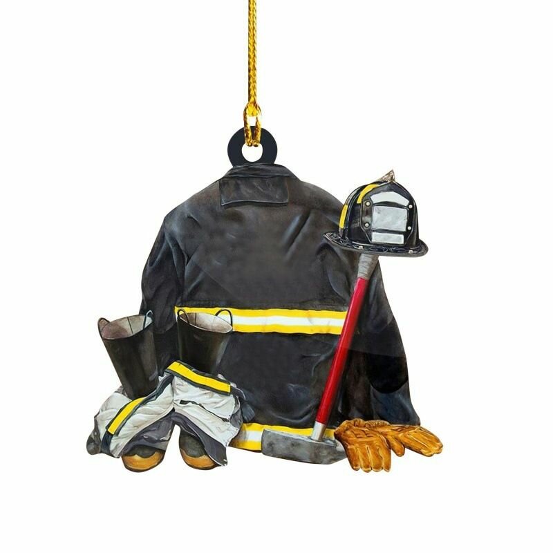 Яркая акриловая фигурка пожарного для украшения автомобиля и праздников, размер 6