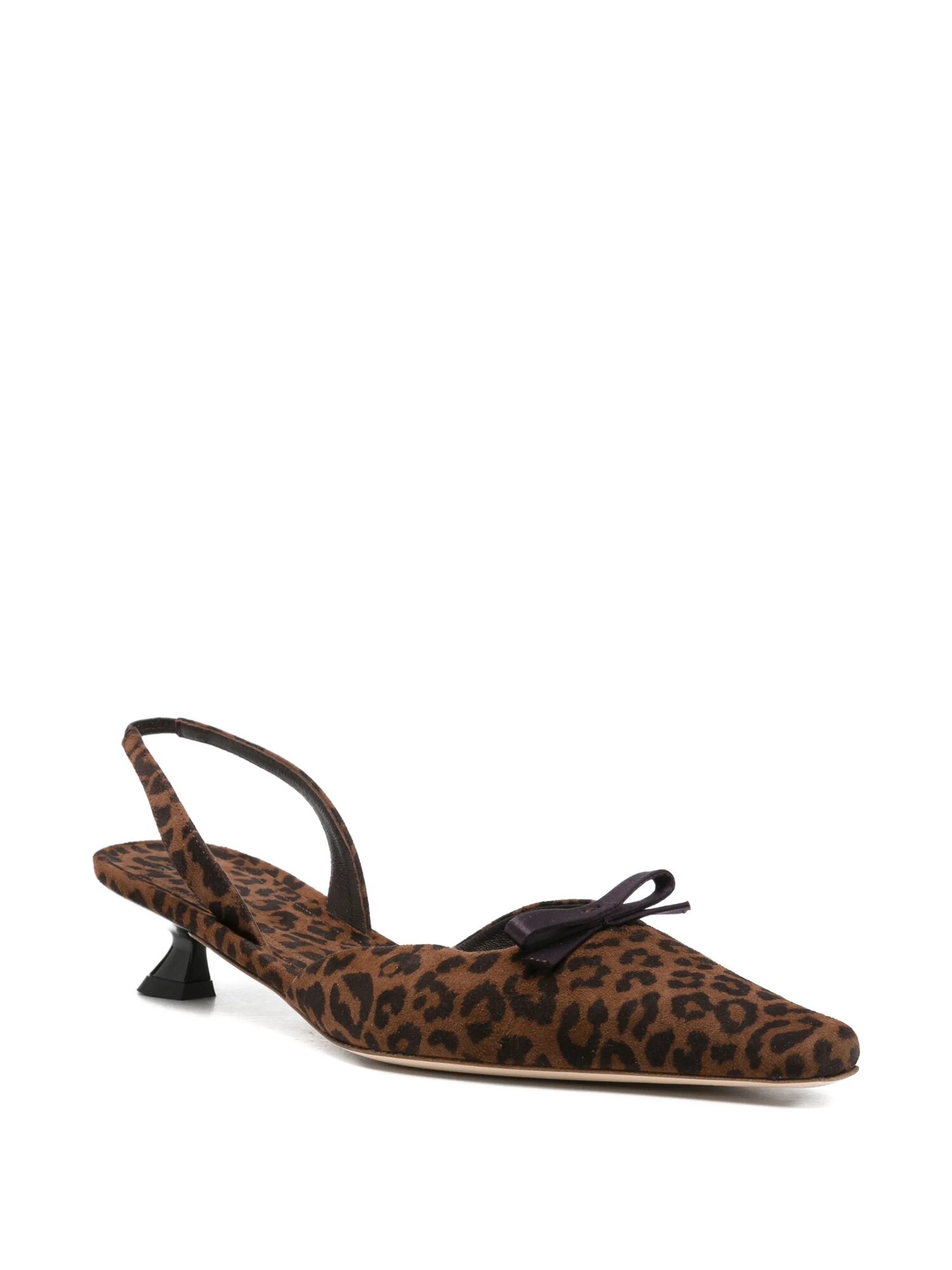 Туфли 3JUIN Leopard-print bow-detail pumps, размер 40 — фото 1