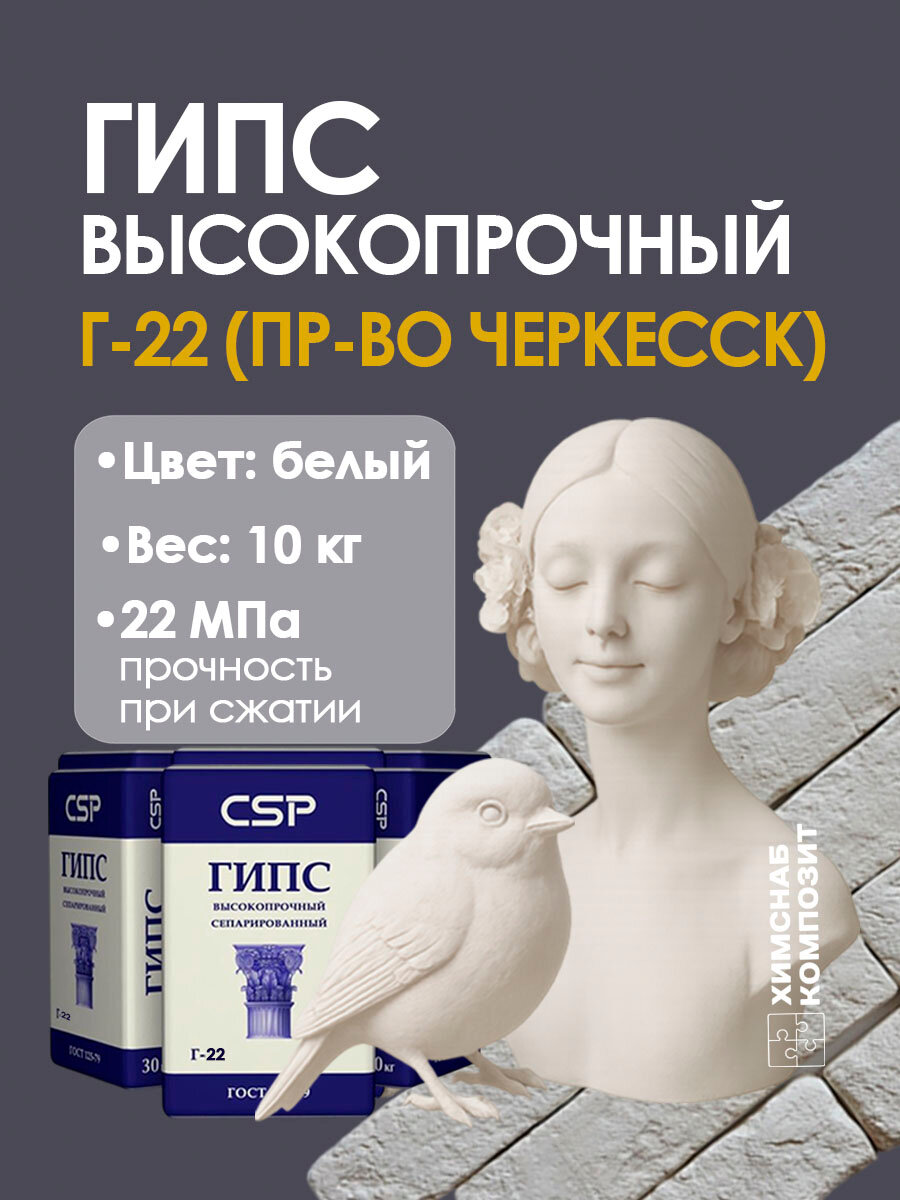 Гипс Г-22 Черкесск 10 кг