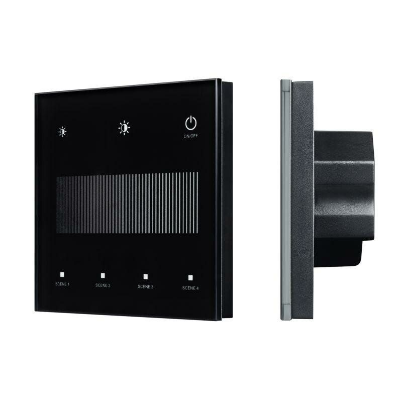 Панель сенсорная SMART-DALI-301-11-1G-4SC-DIM-IN Black BUS/24В Touch 2.4G IP20 пластик INTELLIGENT ARLIGHT 046547