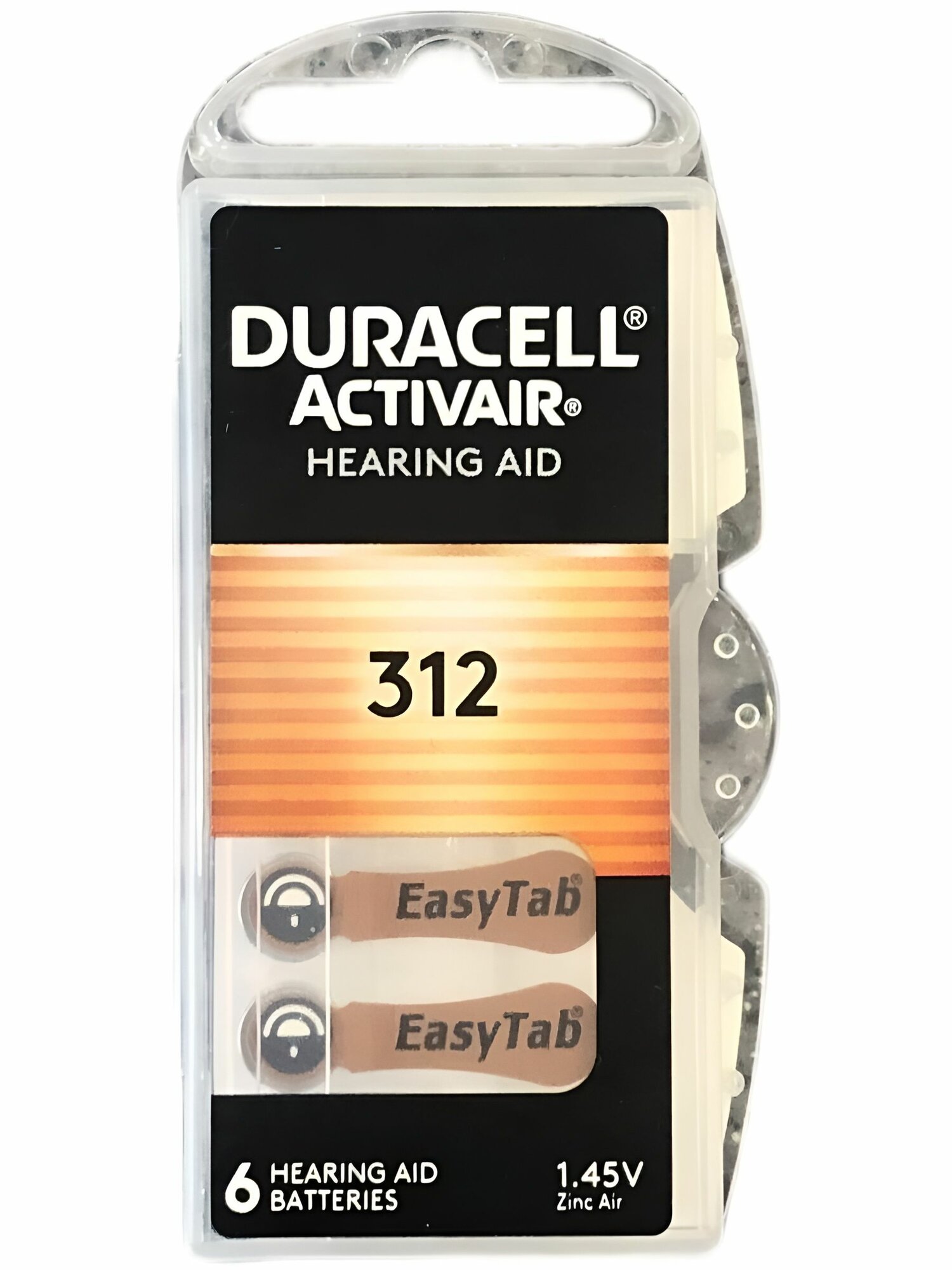 Батарейки Duracell ZA 312 -6 штук Германия 09.2029