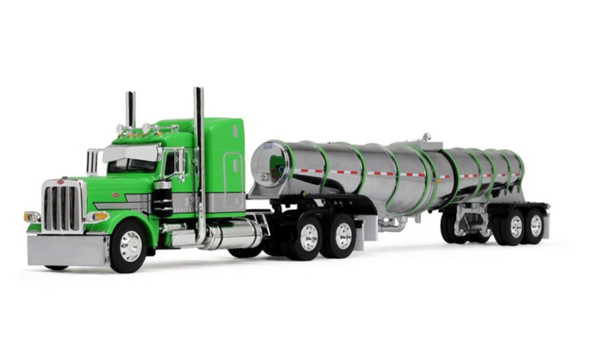 DCP 1:64 Модель грузовика Peterbilt 389 с 48-футовым полуприцепом-цистерной (низкопрофильный), металлическая коллекционная модель