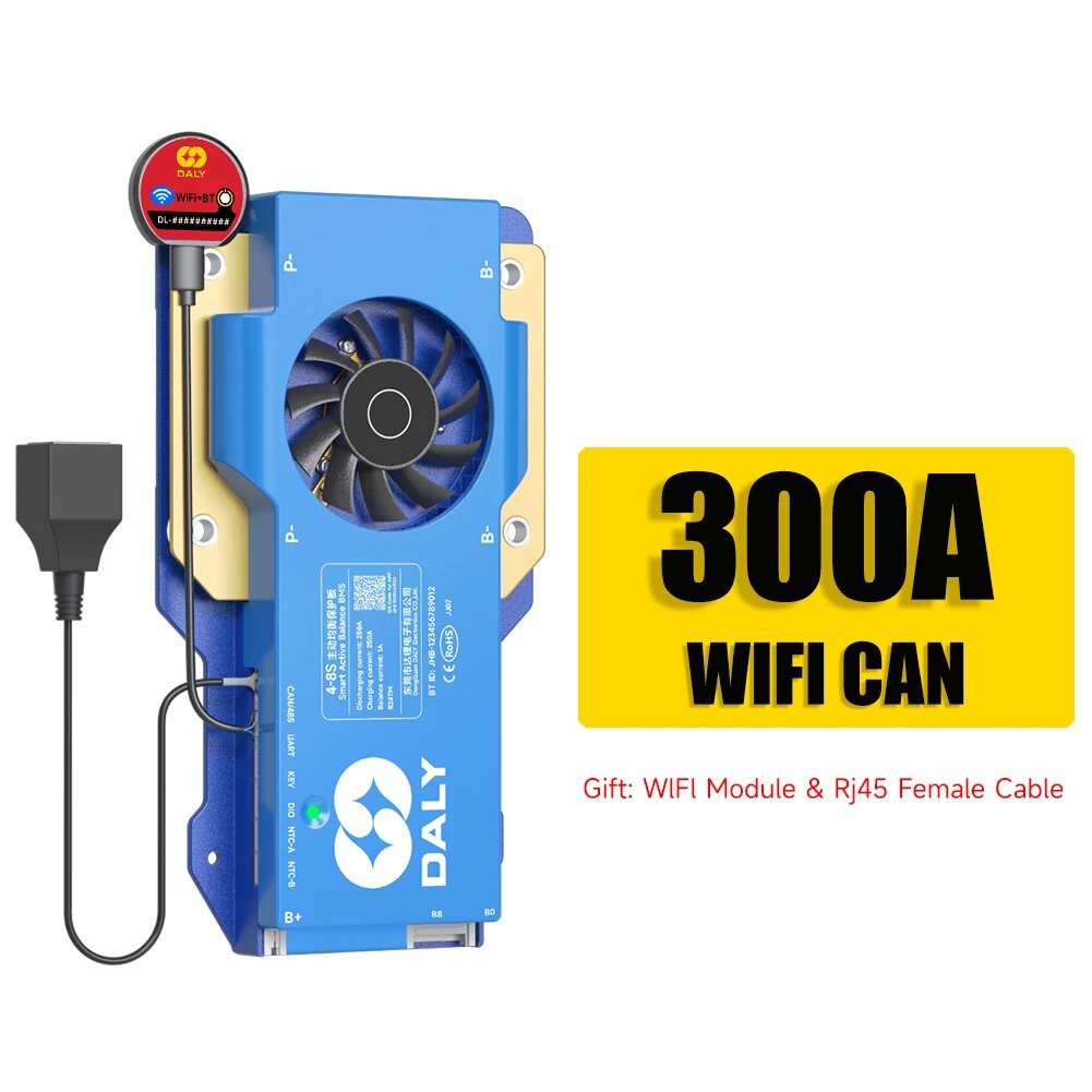 Daly 300A BMS WiFi CAN 4S-8S LiFePO4 с RJ45