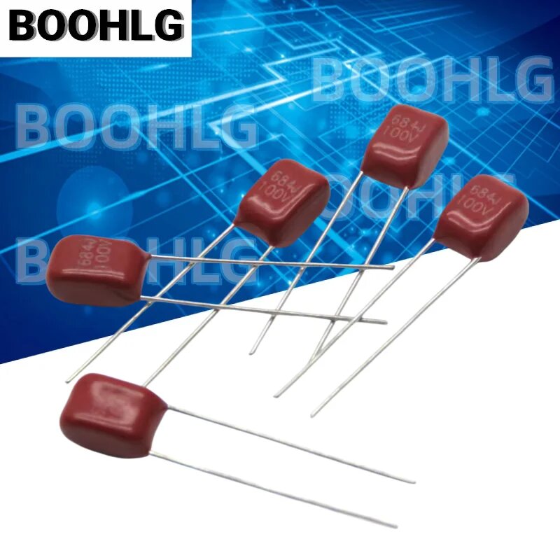 20 шт. полиэфирный пленочный конденсатор CL21X 100 В 684J 100 В 680NF 100 В 0,68 мкФ P5