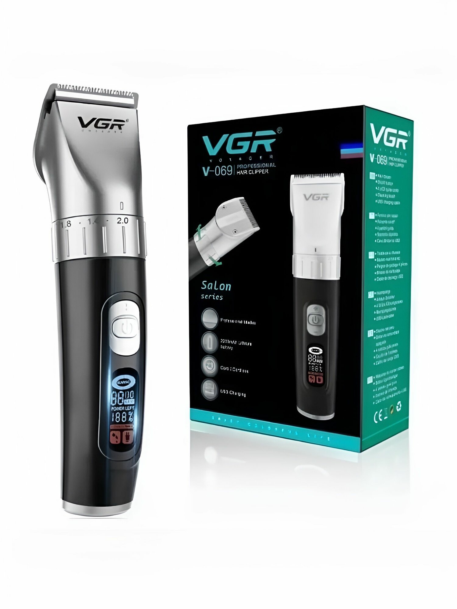 Профессиональная машинка для стрижки волос, бороды и усов VGR V-069 Hair Clipper