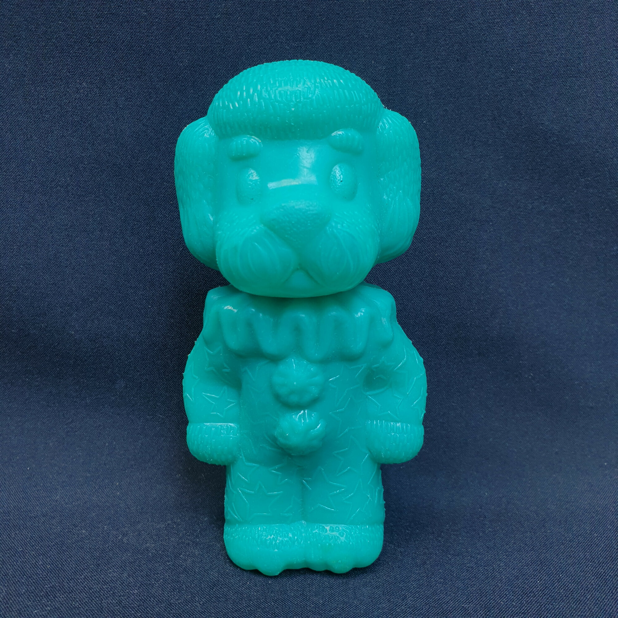 Винтажная игрушка СССР. Фигурка клоуна в костюме со звездами, пластиковая советская статуэтка
