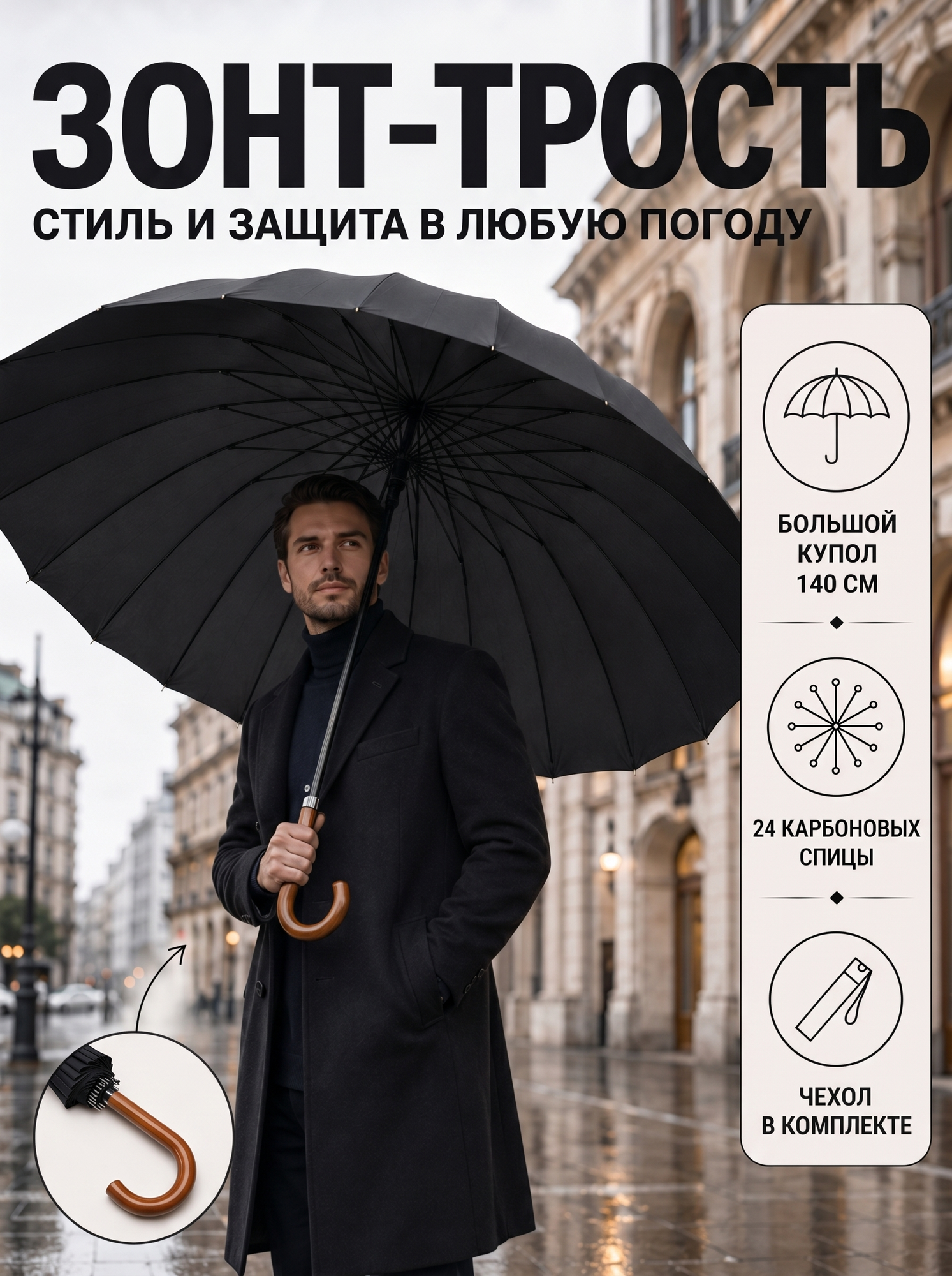Зонт-трость