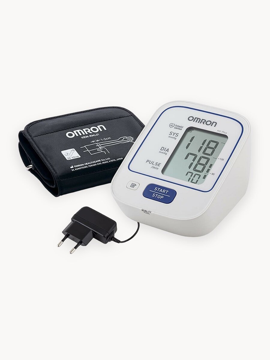 Тонометр Omron M2 Plus (ALRU) с универсальной манжетой и адаптером