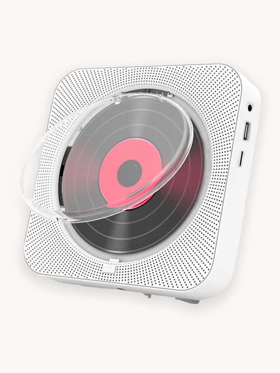 Музыкальный проигрыватель, белый, поддержка CD-R/RW/MP3/WMA, FM, 10Вт