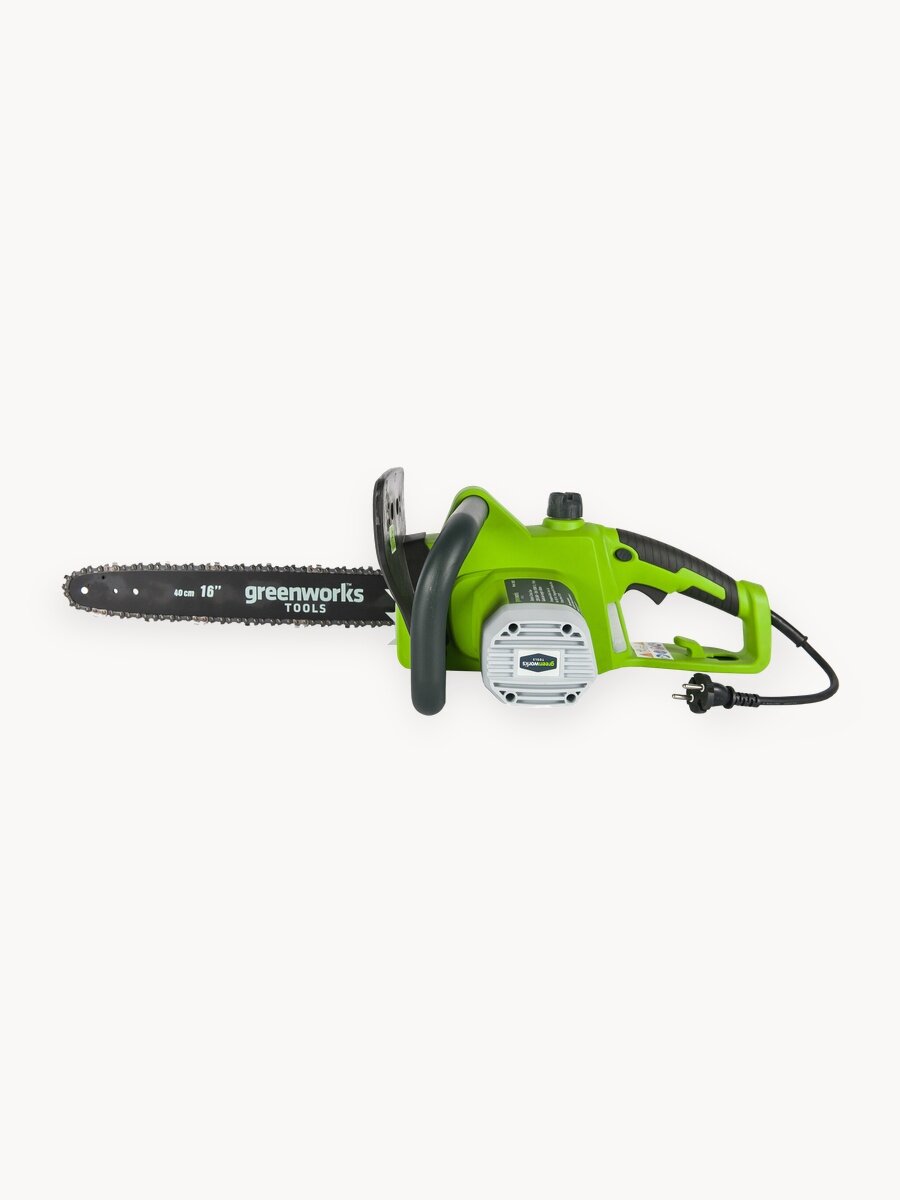 Цепная пила Greenworks электрическая, шина 40см, мощность 1800Вт, плавный пуск