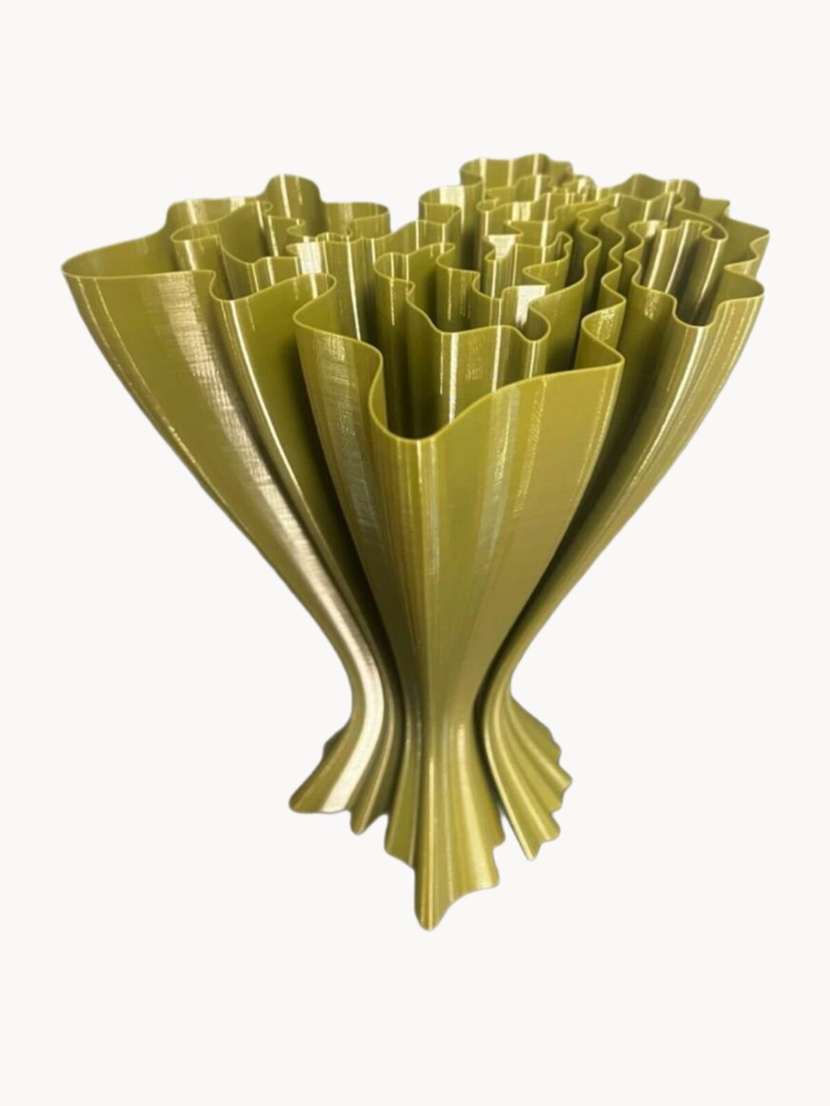 Ваза декоративная интерьерная для сухоцветов "Букет зелёный" 25см