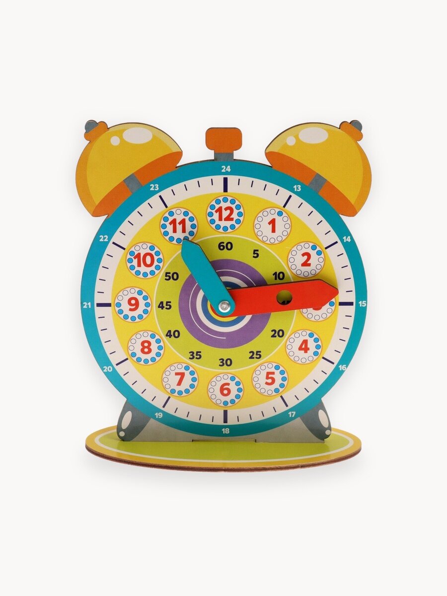 Обучающие часы детские Лесная мастерская, деревянные, развивающие игры для детей