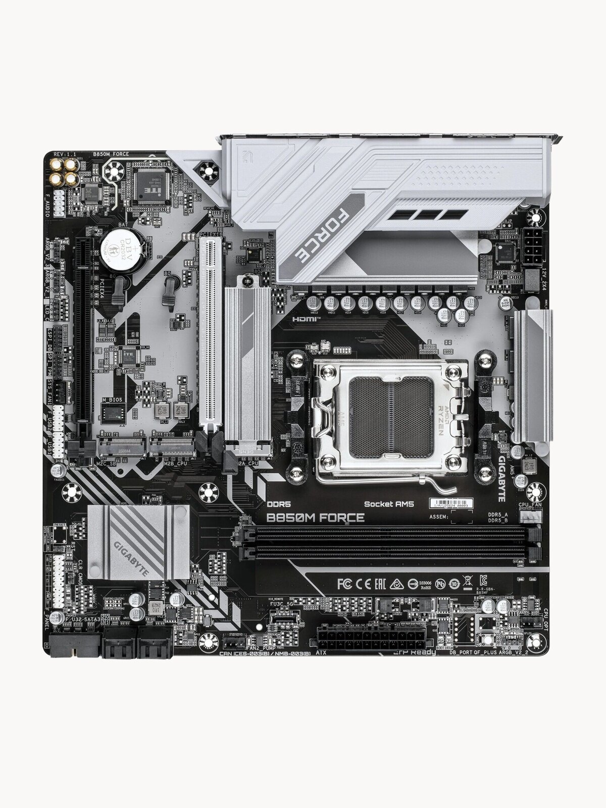 Материнская плата Gigabyte B850M FORCE, SocketAM5, AMD B850, mATX