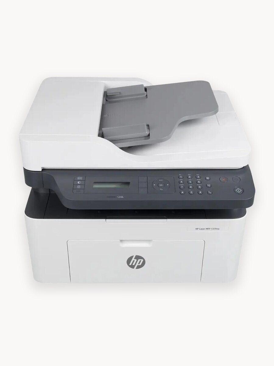 МФУ лазерный HP Laser 137fnw черно-белая печать, A4, цвет белый