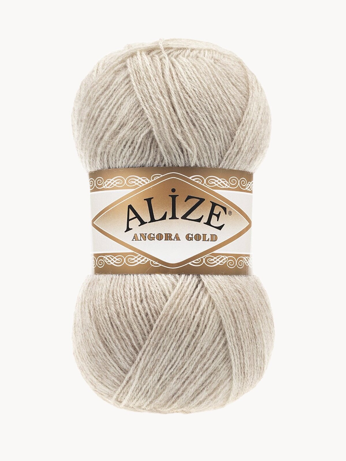 Пряжа для вязания Angora gold Alize, 5 мотков (550м, 100гр), цвет 152 Бежевый меланж