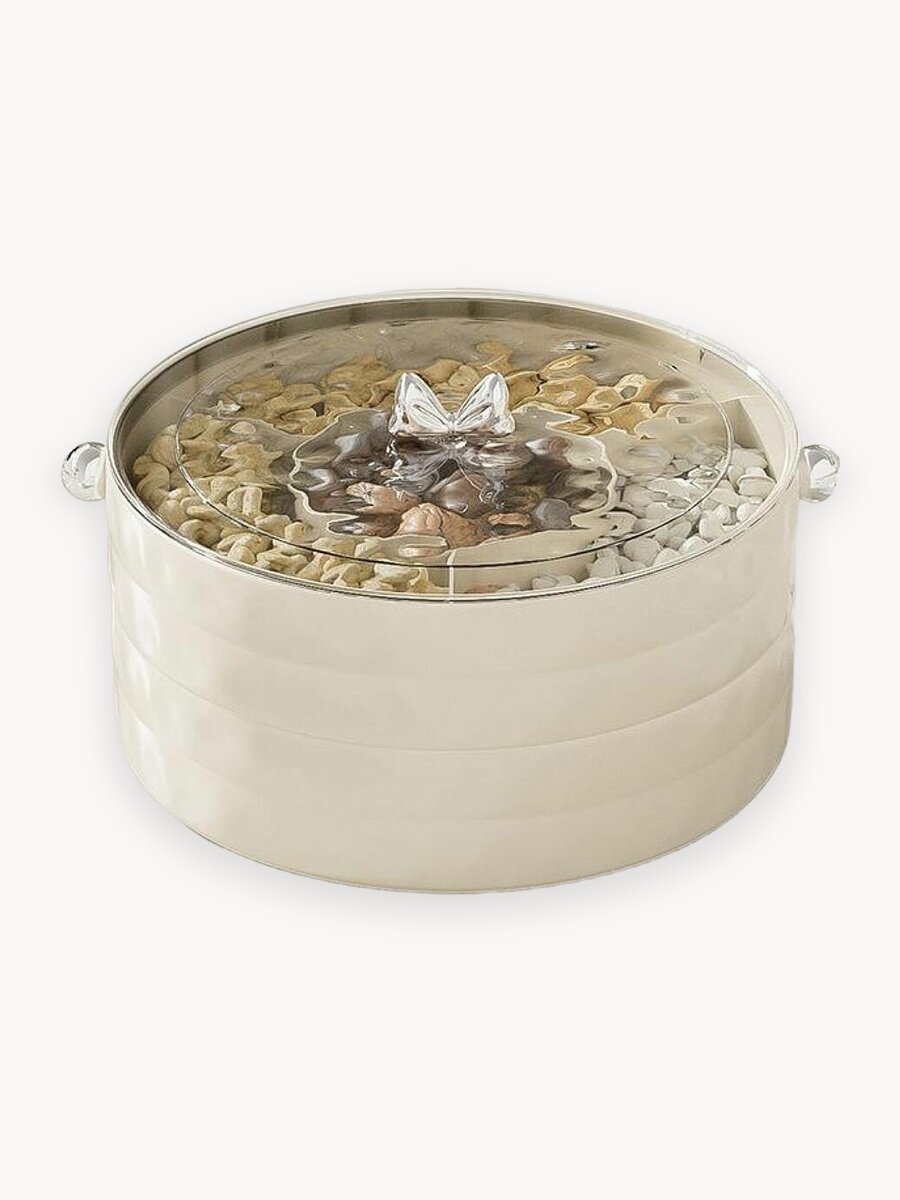 Поднос-Менажница "Молочный Шоколад" 26x13 см, 2 яруса, ABS-пластик