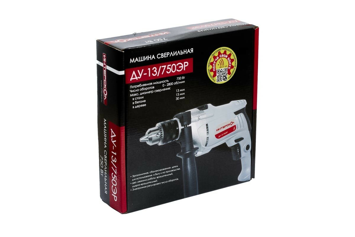 Дрель Интерскол ДУ-13/750ЭР (546.1.0.00)