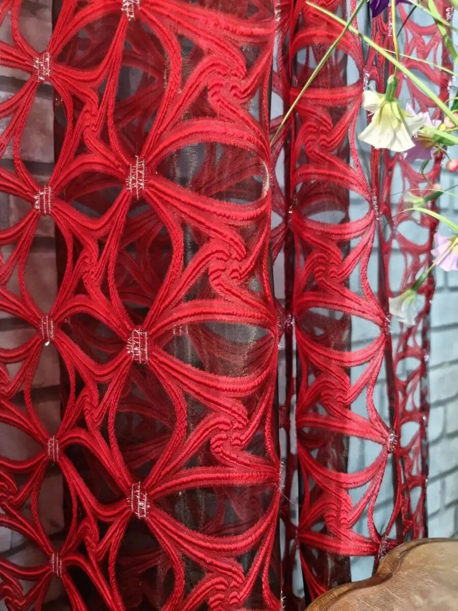 400×260 Тюль цветной с рисунком