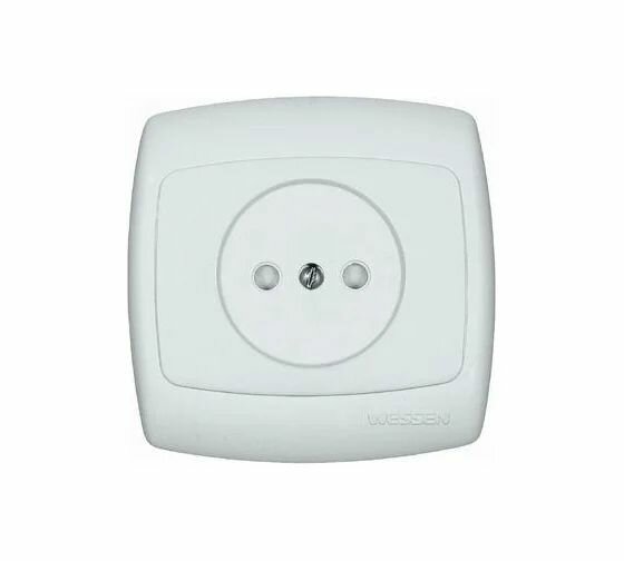 Розетка скрытой установки 1м без з/к без шторок 10А, 250В, IP20 белый (Wessen, Рондо) SE