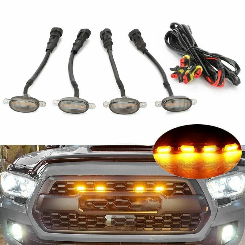 4 шт. Автомобильный решетчатый фонарь для Ford F150 F250 F350 Raptor передняя решетка 12 В