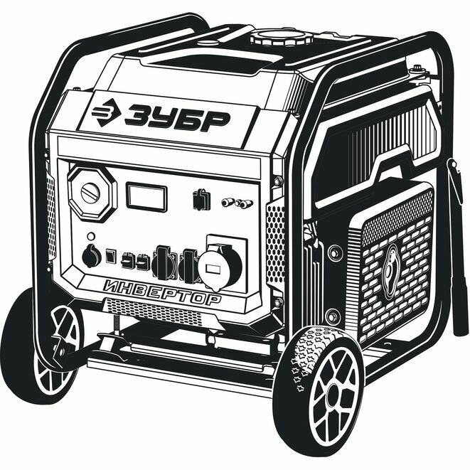 ЗУБР 7500 Вт, инверторный генератор с электростартером и розеткой АВР (СБИ-7500ЕА)