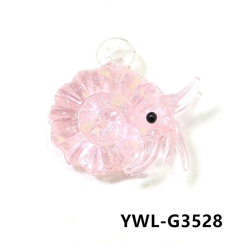 Розовая стеклянная подвеска YWL-G3528