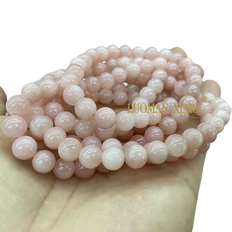 Бусины из персидского нефрита LUOMAN XIARI, имитация Розовый, 4mm about 91pcs, sunstone jade